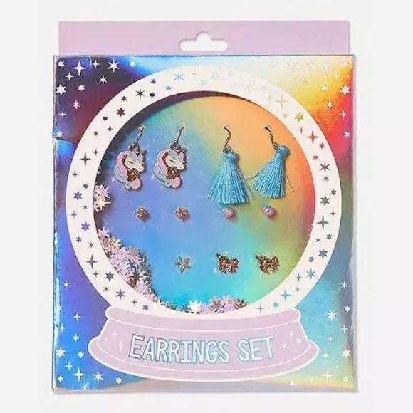 Justice | Accessories | Justice 6 Pairs Earrings Snow Globe Gift Set ...